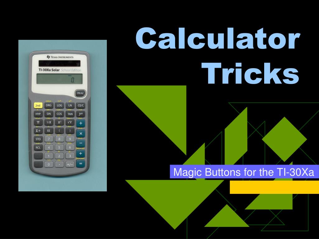 PPT - Calculator Tricks PowerPoint Presentation, free download - ID:3035694