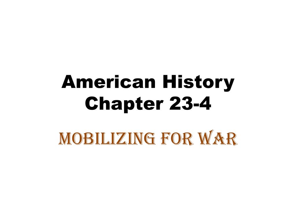 PPT - American History Chapter 23-4 PowerPoint Presentation, free ...