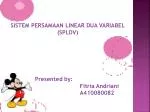 PPT - SISTEM PERSAMAAN LINEAR DUA VARIABEL PowerPoint Presentation, free download - ID:5425808