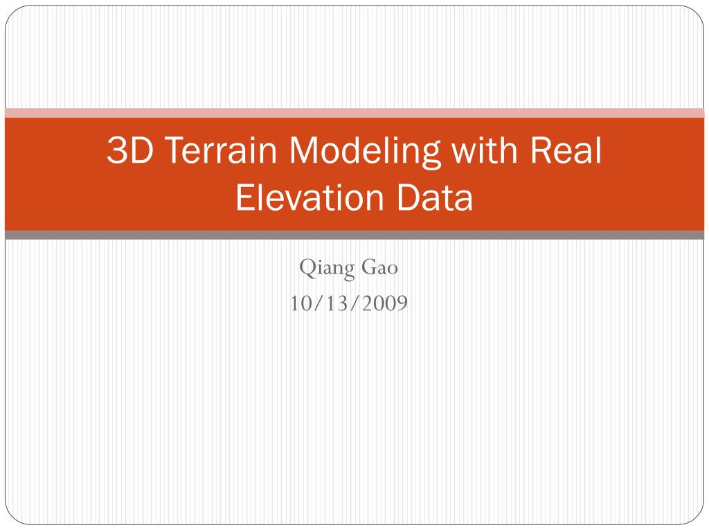 PPT - 3D Terrain Modeling with Real Elevation Data PowerPoint ...