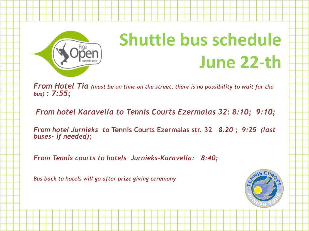 PPT - Shuttle bus schedule June 22-th PowerPoint Presentation, free ...