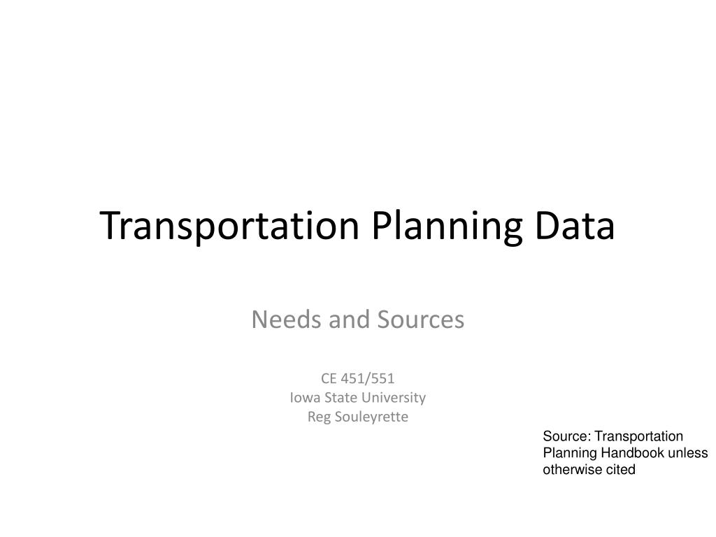 PPT - Transportation Planning Data PowerPoint Presentation, free ...