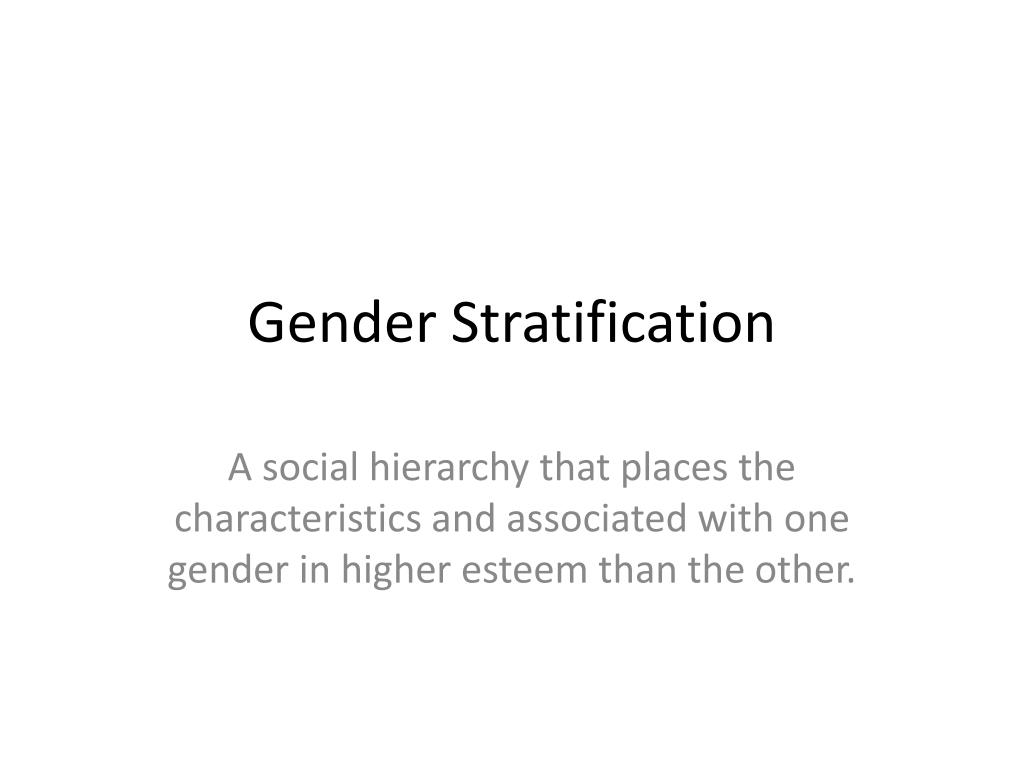 PPT - Gender Stratification PowerPoint Presentation, free download - ID ...