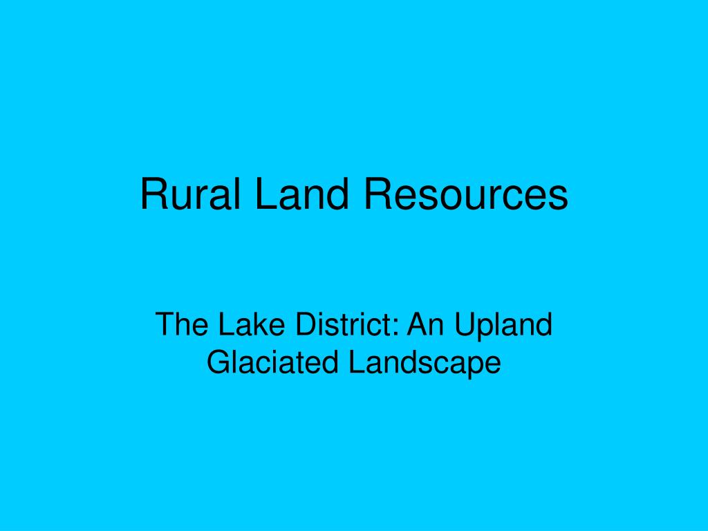 PPT - Rural Land Resources PowerPoint Presentation, free download - ID ...