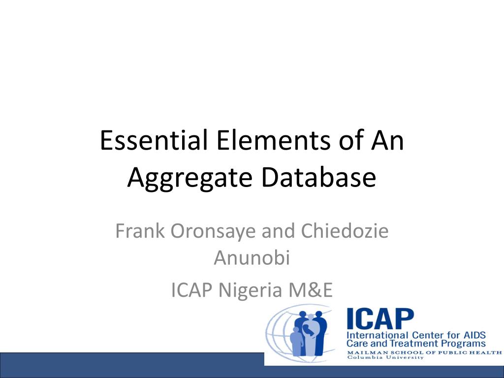 PPT - Essential Elements of An Aggregate Database PowerPoint ...