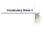 PPT - Vocabulary Week 1 -4 PowerPoint Presentation, free download - ID ...