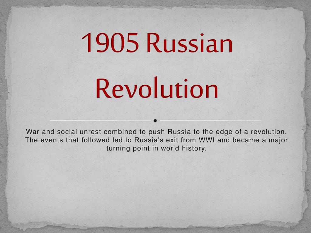 PPT - 1905 Russian Revolution PowerPoint Presentation, free download ...