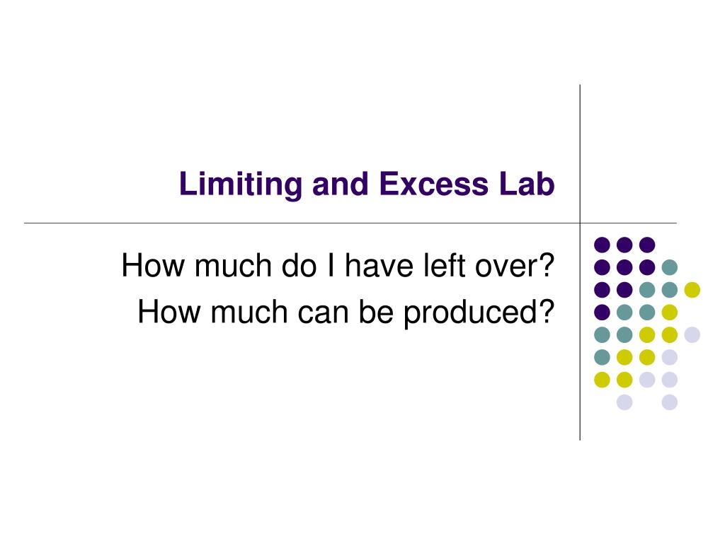 PPT - Limiting and Excess Lab PowerPoint Presentation, free download ...