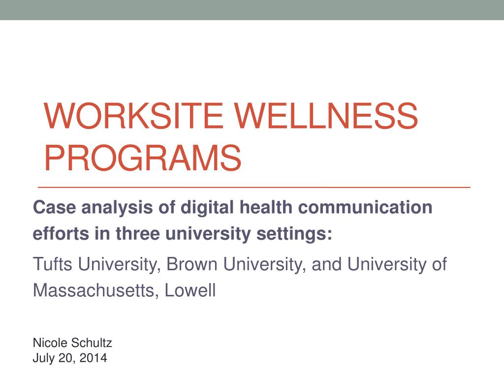 PPT - Worksite Wellness Programs PowerPoint Presentation, free download ...