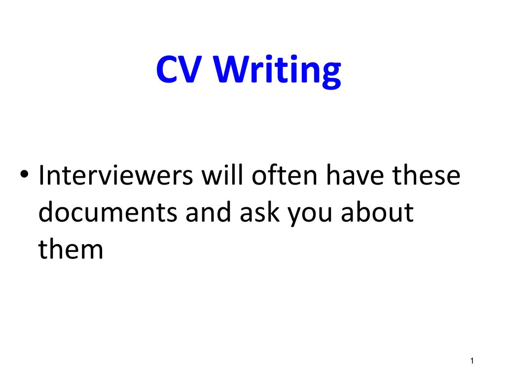 PPT - CV Writing PowerPoint Presentation, free download - ID:3047741
