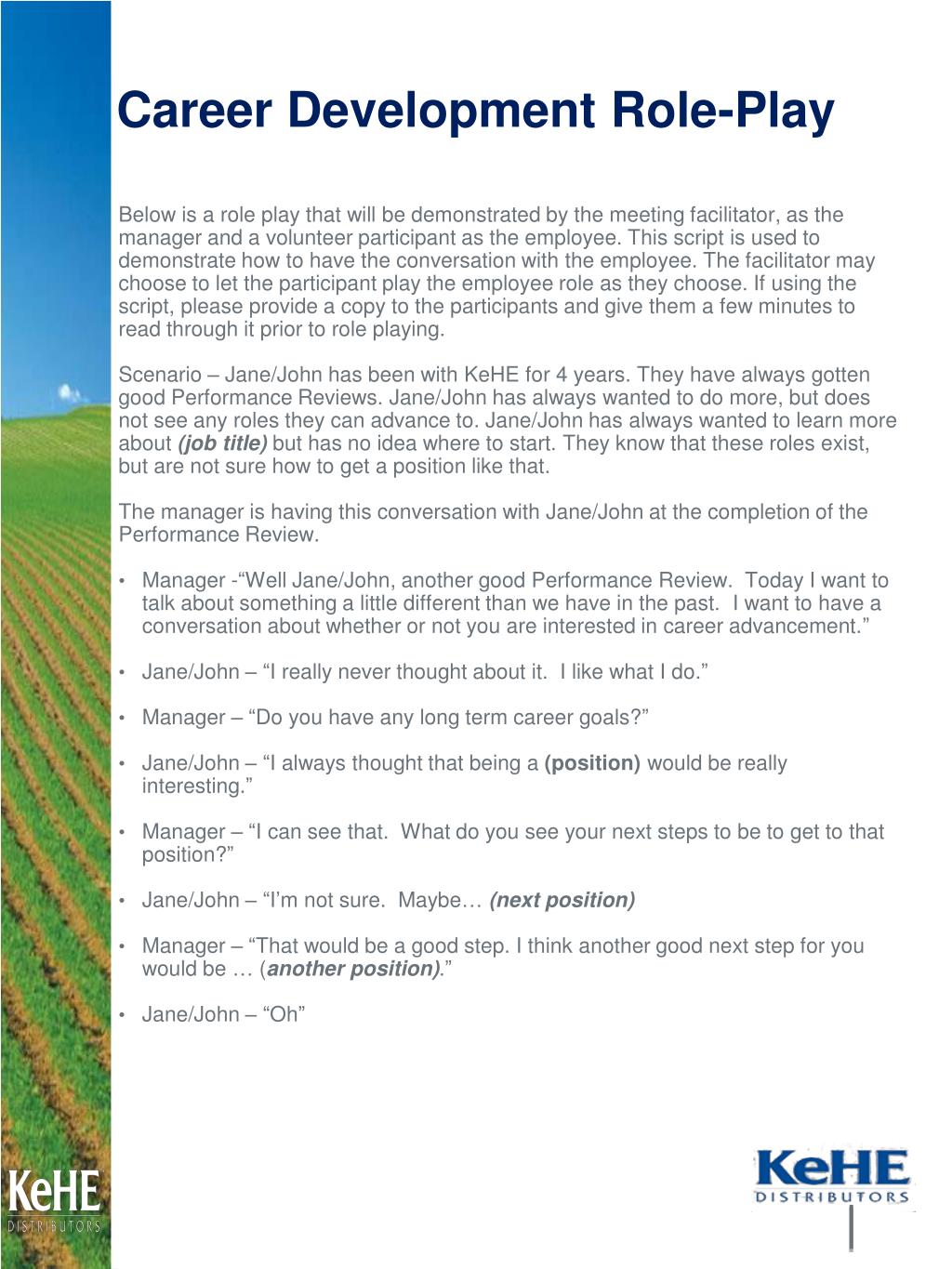 PPT - Career Development Role-Play PowerPoint Presentation, free ...