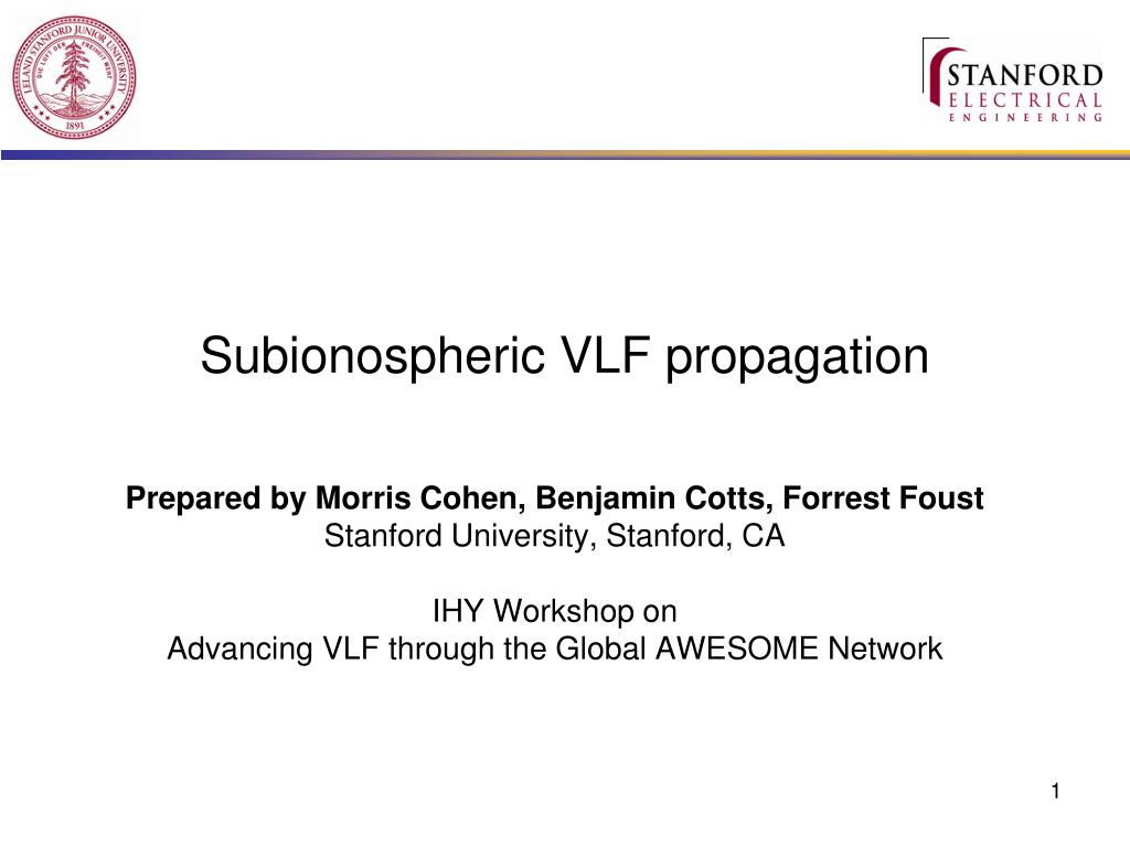 PPT - Subionospheric VLF propagation PowerPoint Presentation, free ...
