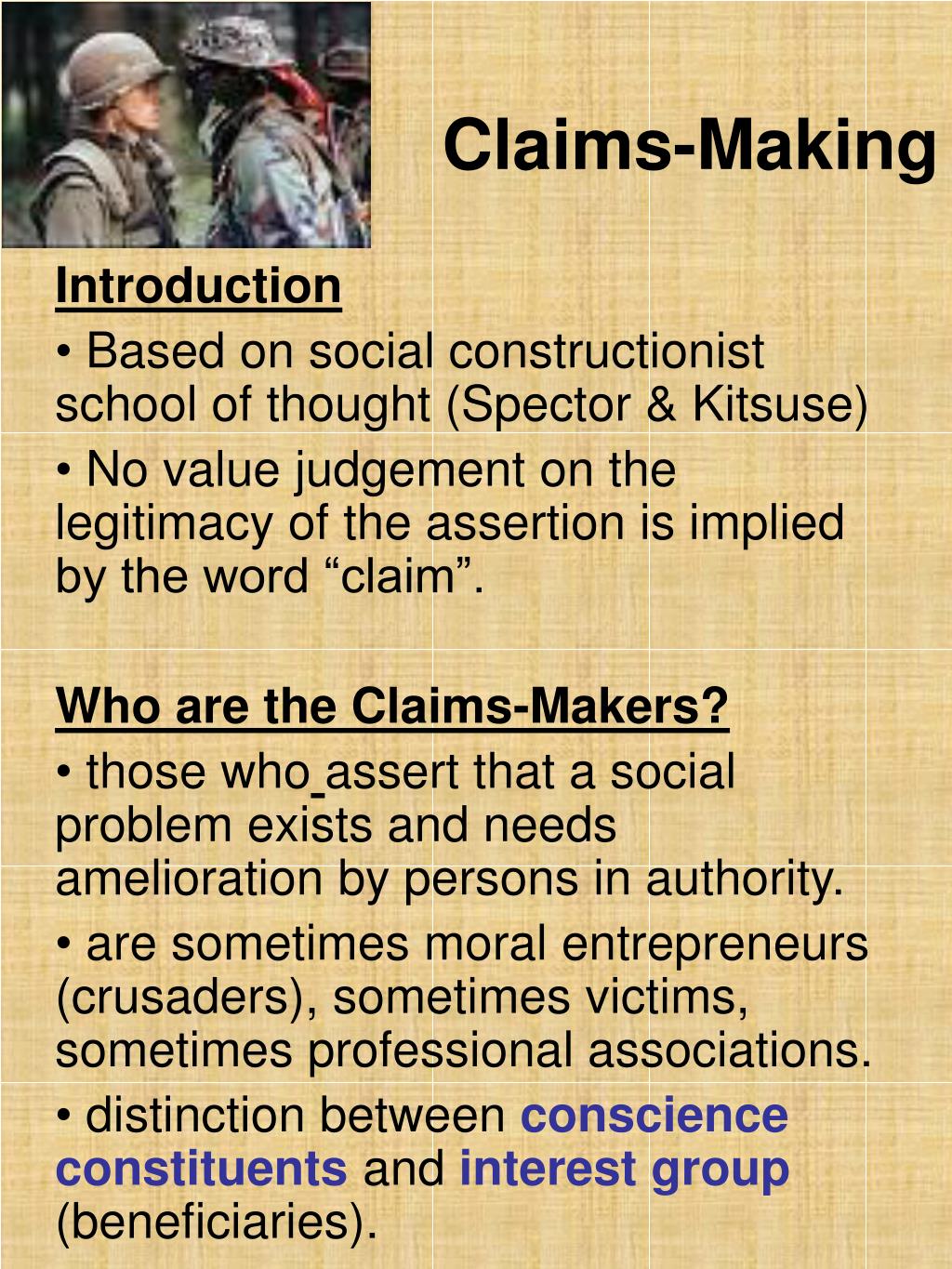 PPT - Claims-Making PowerPoint Presentation, free download - ID:3049044