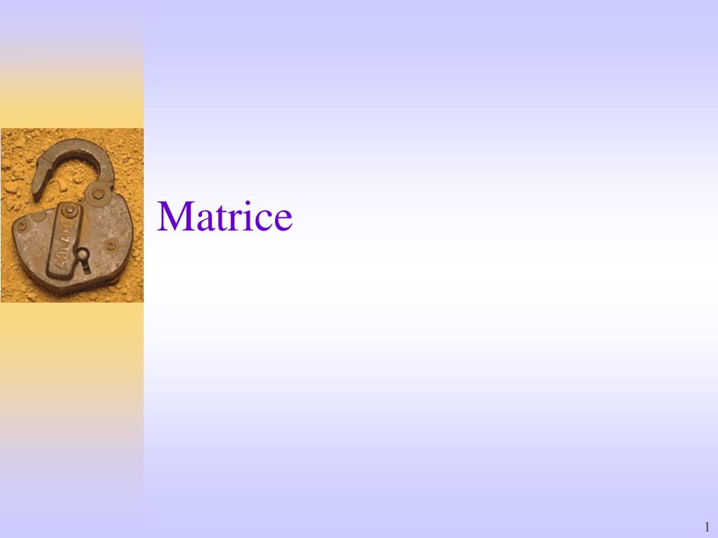 PPT - Matrice PowerPoint Presentation, free download - ID:3052083