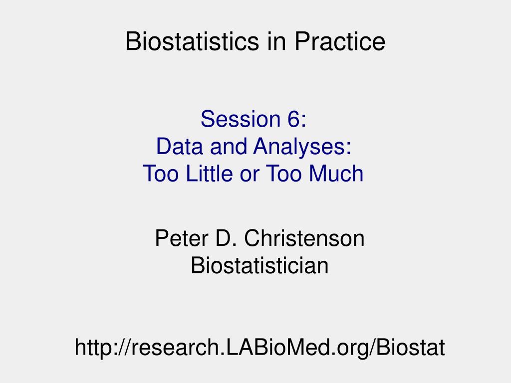 PPT - Biostatistics in Practice PowerPoint Presentation, free download ...