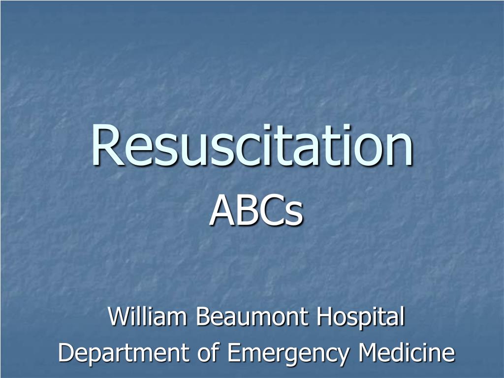 PPT - Resuscitation PowerPoint Presentation, free download - ID:3053849
