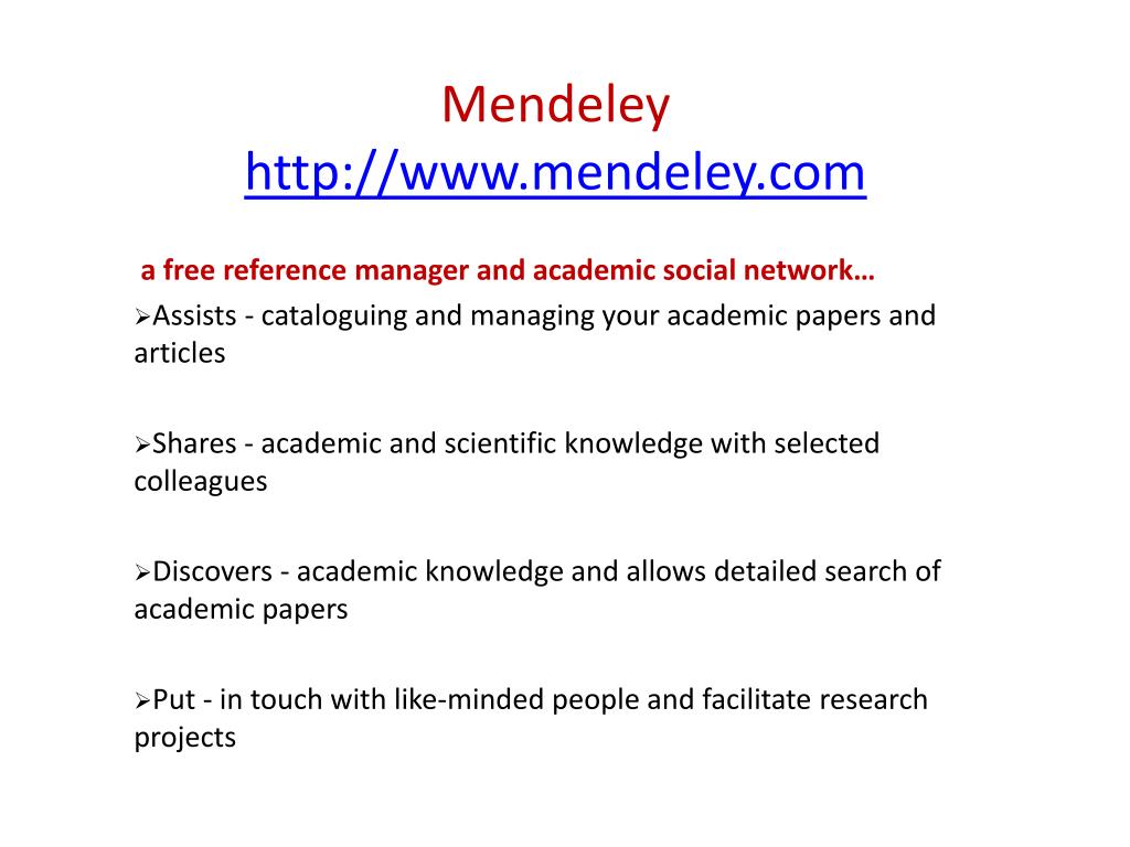 PPT - Mendeley mendeley PowerPoint Presentation, free download - ID:3066198