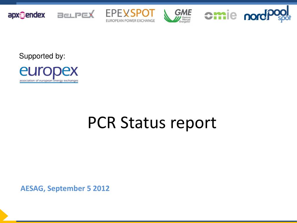 PPT - PCR Status report PowerPoint Presentation, free download - ID:3067968