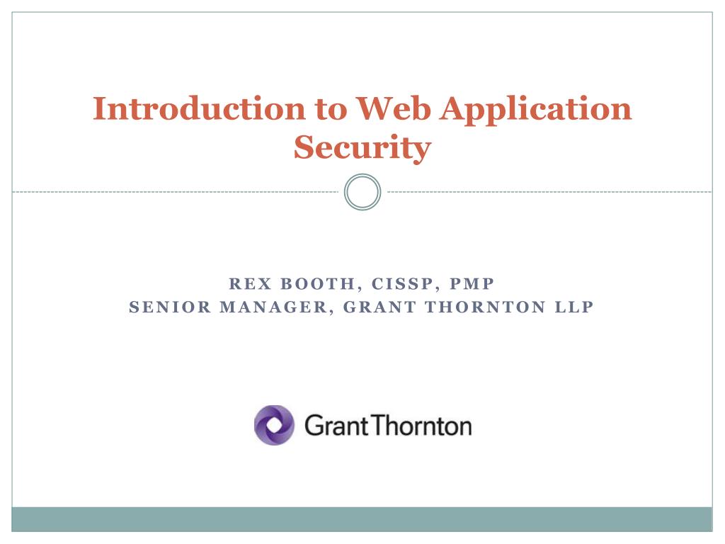 PPT - Introduction to Web Application Security PowerPoint Presentation ...