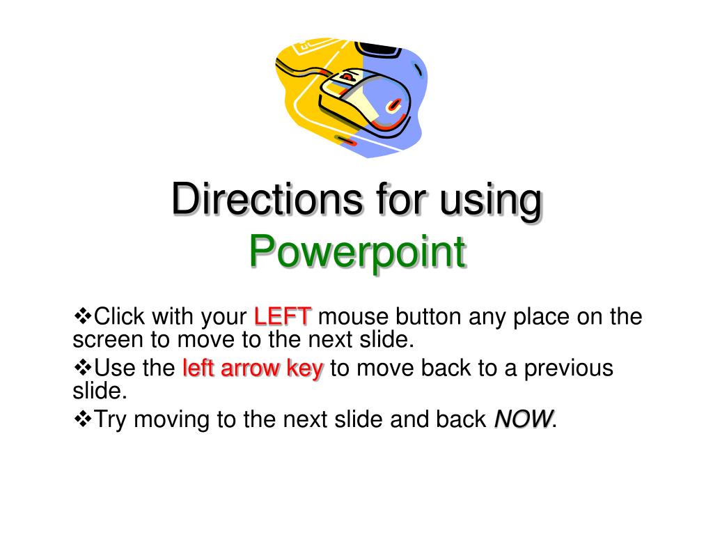 PPT - Directions for using Powerpoint PowerPoint Presentation, free ...