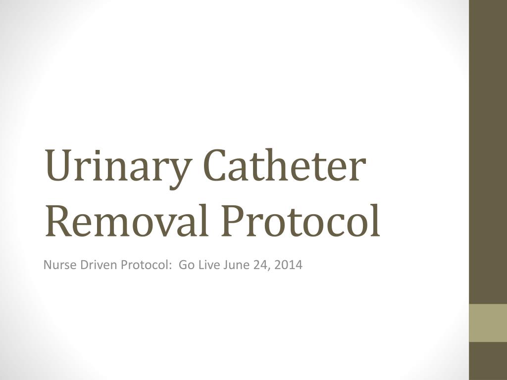 PPT - Urinary Catheter Removal Protocol PowerPoint Presentation, free ...