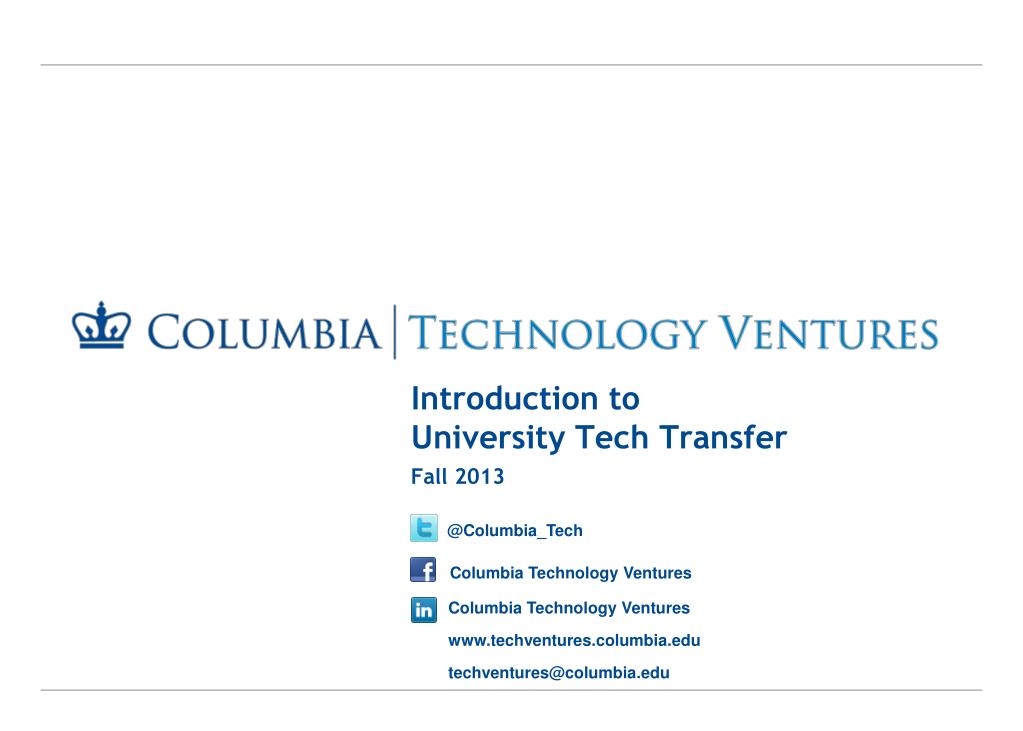 PPT - Introduction to University Tech Transfer PowerPoint Presentation ...