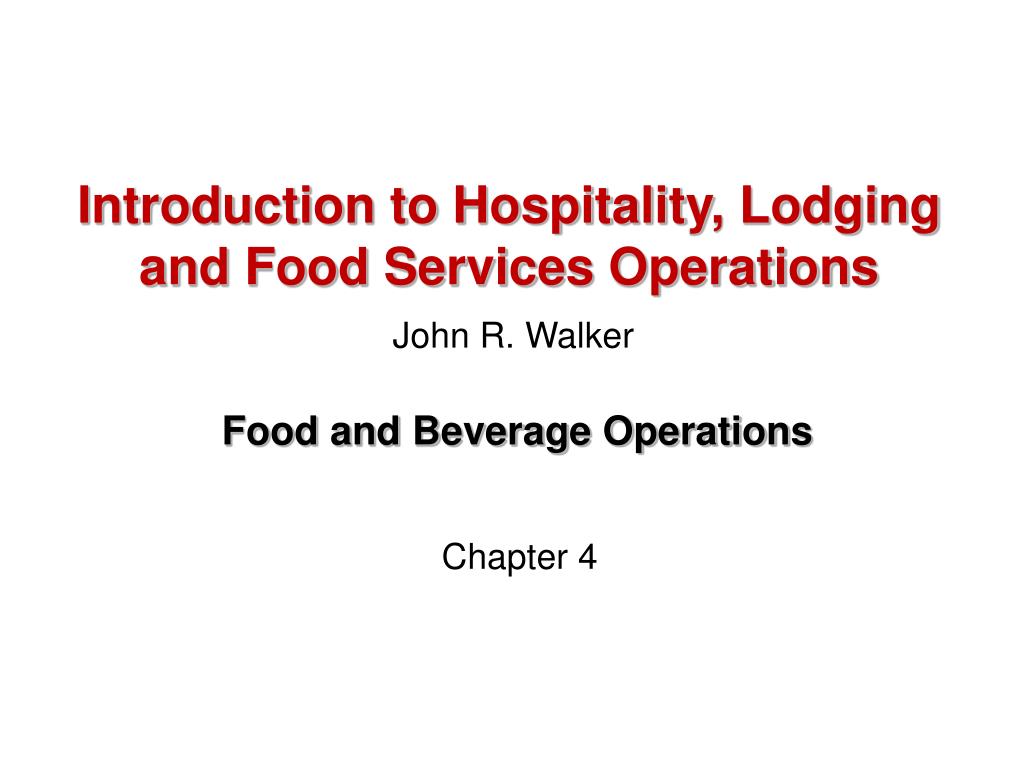 PPT - Food and Beverage Operations PowerPoint Presentation, free ...