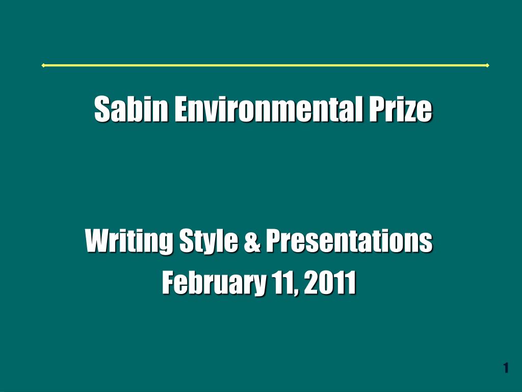 PPT - Writing Style & Presentations February 11, 2011 PowerPoint ...
