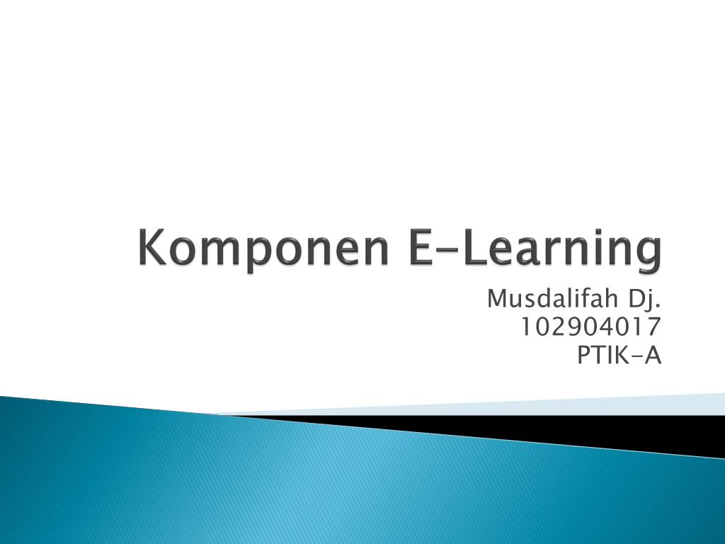 PPT - Komponen E-Learning PowerPoint Presentation, free download - ID ...