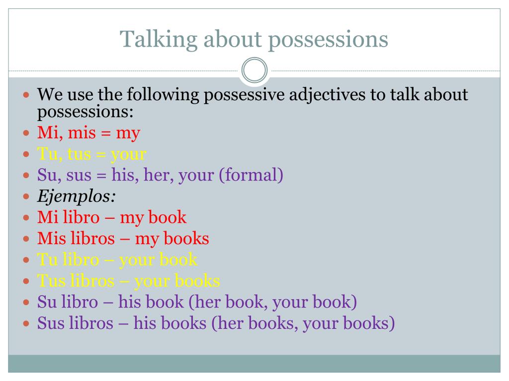 PPT - Talking about possessions PowerPoint Presentation, free download ...