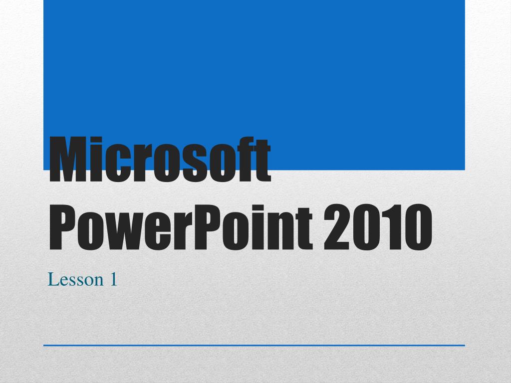 PPT - Microsoft PowerPoint 2010 PowerPoint Presentation, free download ...