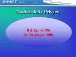 PPT - I principi generali del Codice della Privacy PowerPoint ...