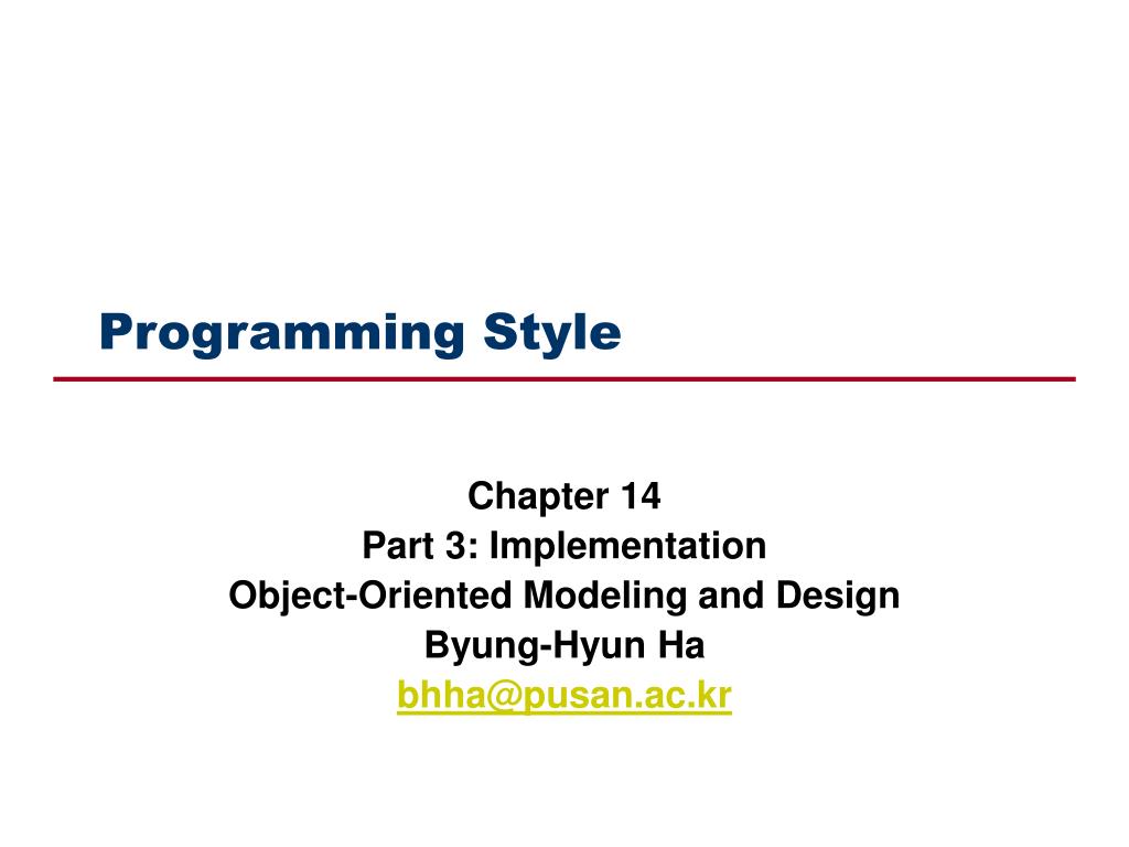 PPT - Programming Style PowerPoint Presentation, free download - ID:3084321