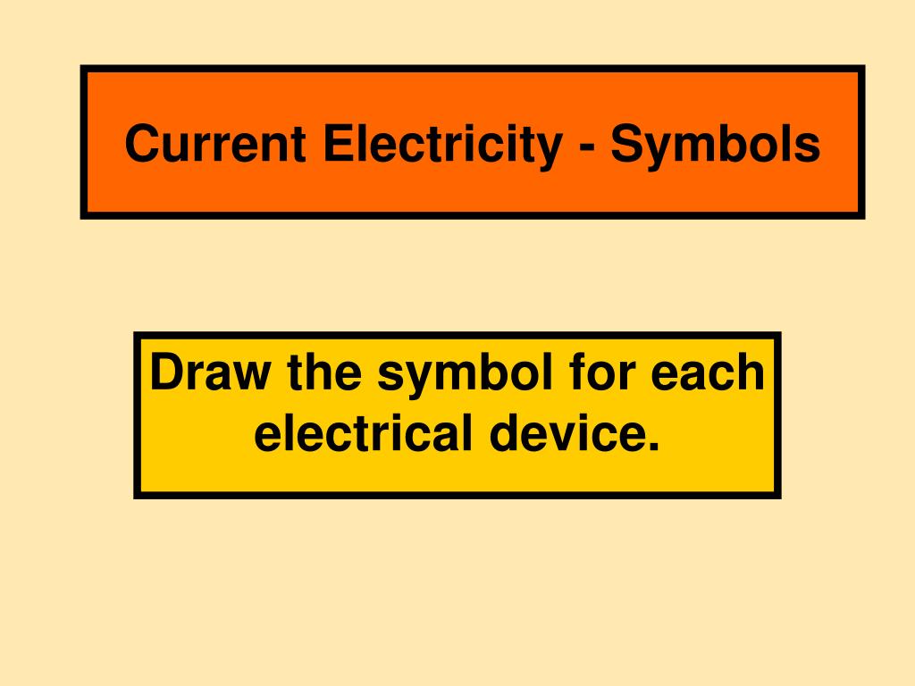 PPT - Current Electricity - Symbols PowerPoint Presentation, free ...