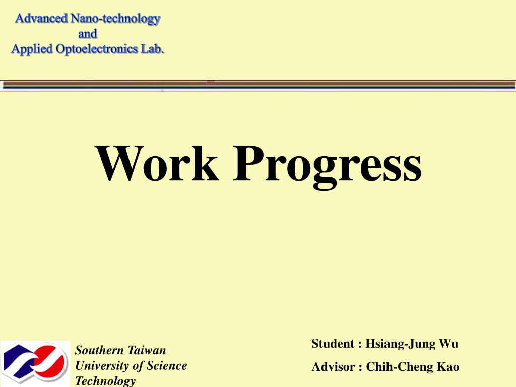 PPT - Work Progress PowerPoint Presentation, free download - ID:3087717