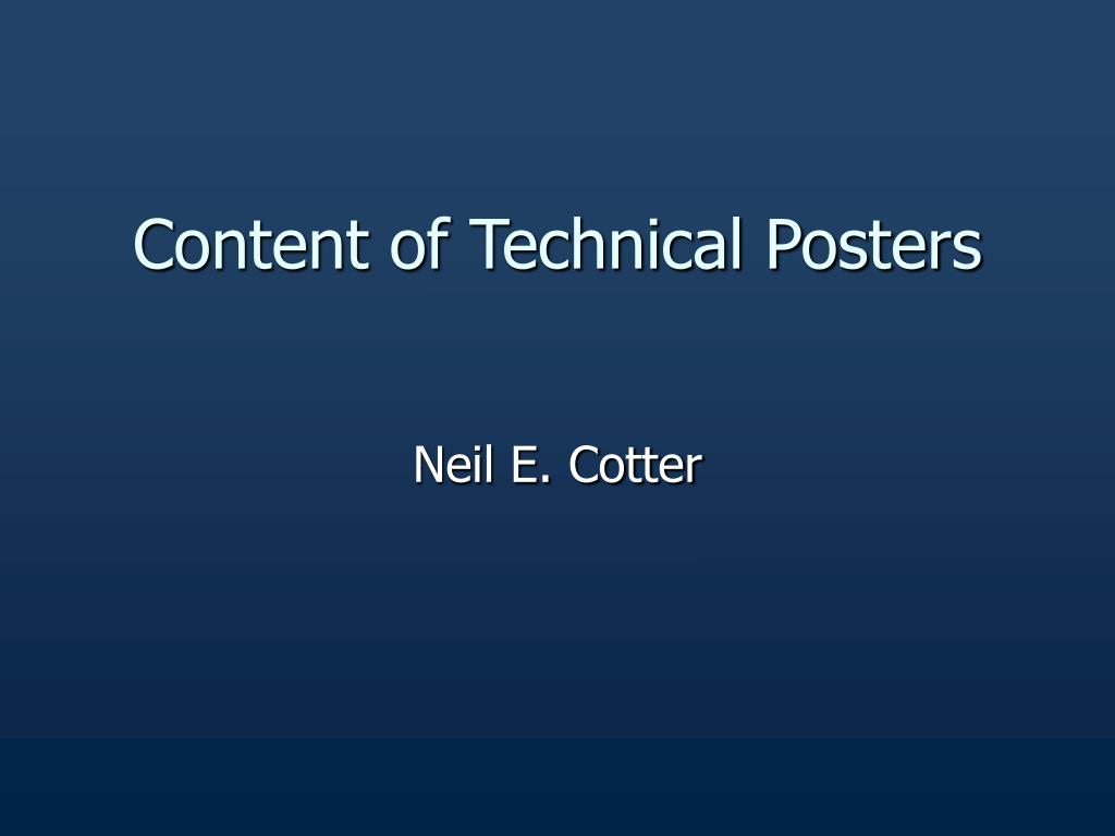 PPT - Content of Technical Posters PowerPoint Presentation, free ...