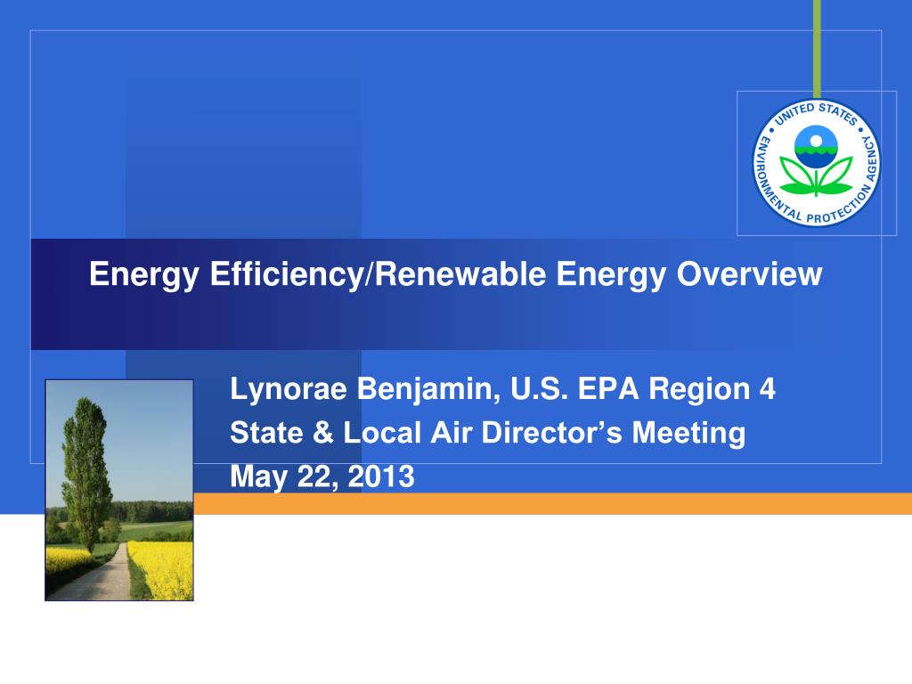 PPT - Energy Efficiency/Renewable Energy Overview PowerPoint ...