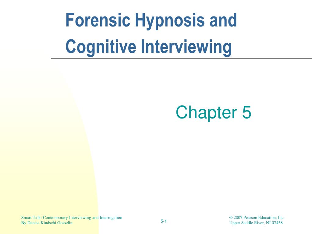 PPT - Forensic Hypnosis and Cognitive Interviewing PowerPoint ...