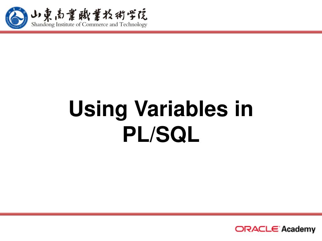 PPT - Using Variables in PL/SQL PowerPoint Presentation, free download - ID:3091370