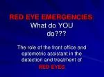 PPT - The Red Eye and Selected Ocular Emergencies PowerPoint ...