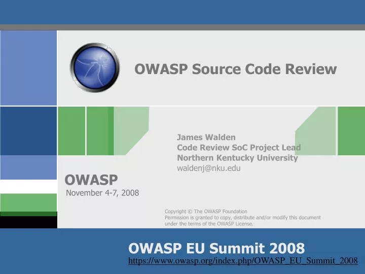 PPT OWASP Source Code Review PowerPoint Presentation Free Download 