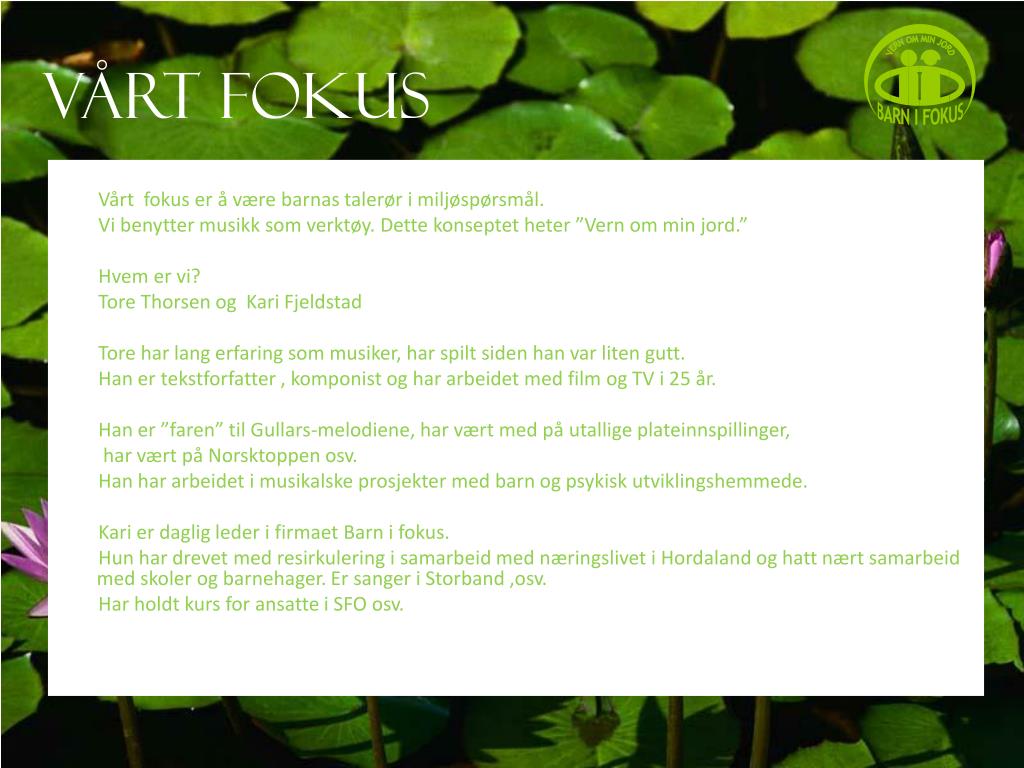 PPT - Vårt fokus PowerPoint Presentation, free download - ID:3095760