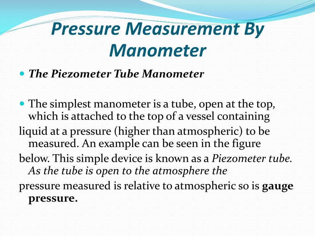 PPT - Pressure Measurement By Manometer PowerPoint Presentation, free ...