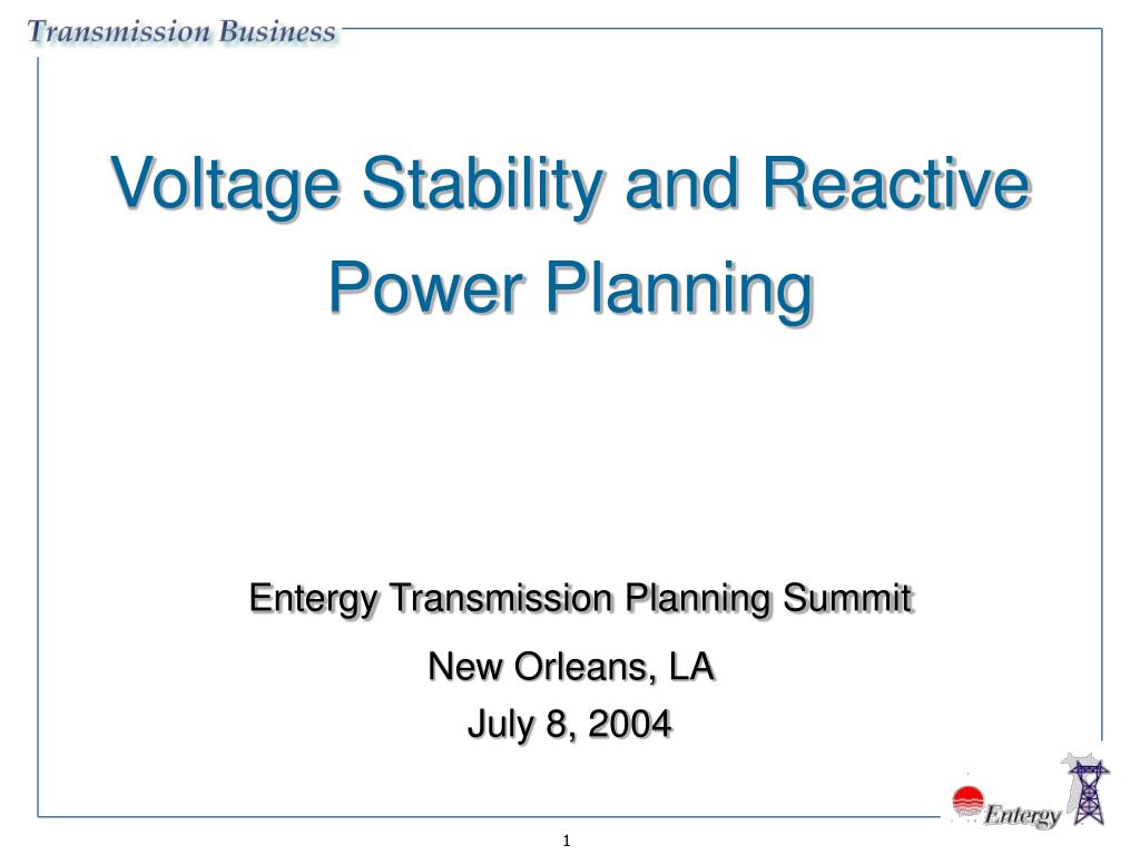 PPT - Voltage Stability and Reactive Power Planning PowerPoint Presentation - ID:3098963