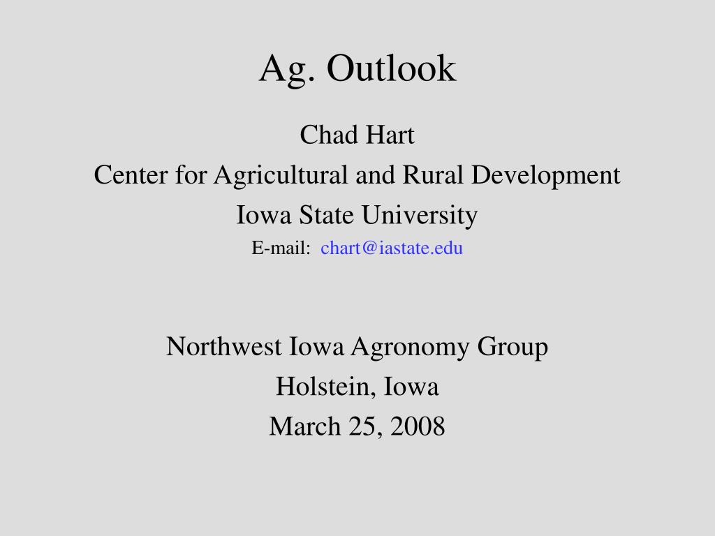 PPT - Ag. Outlook PowerPoint Presentation, free download - ID:3099190