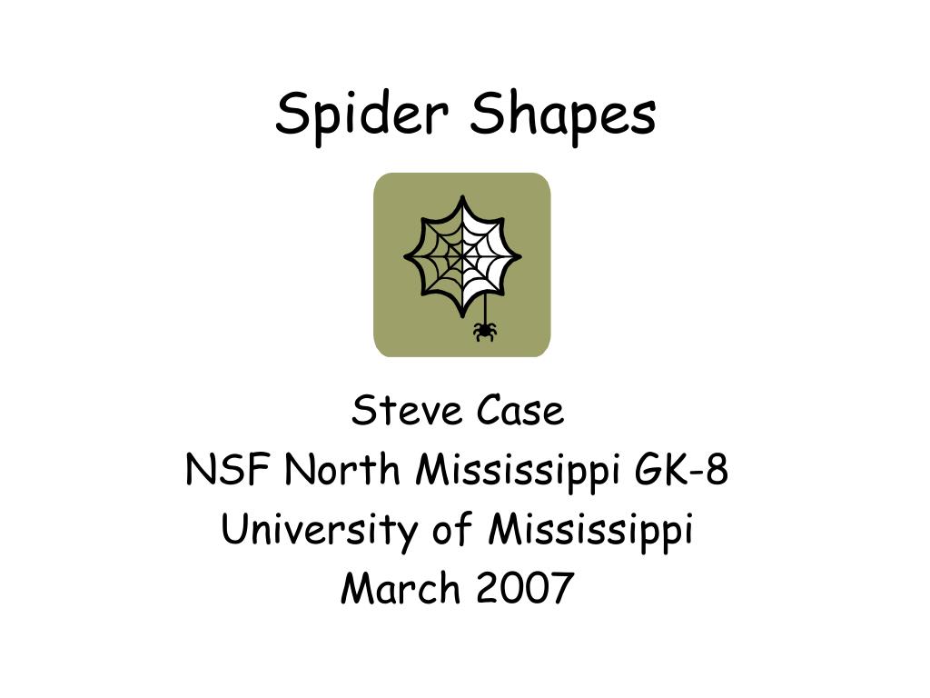 PPT - Spider Shapes PowerPoint Presentation, free download - ID:3100075