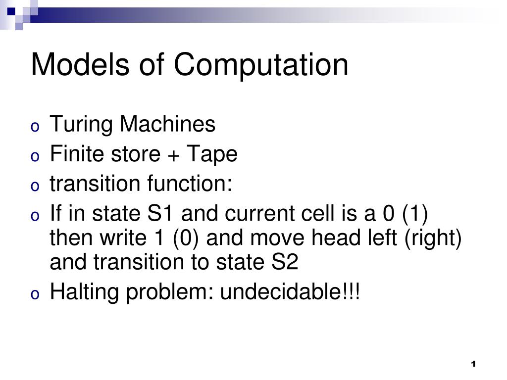 PPT - Models of Computation PowerPoint Presentation, free download - ID ...