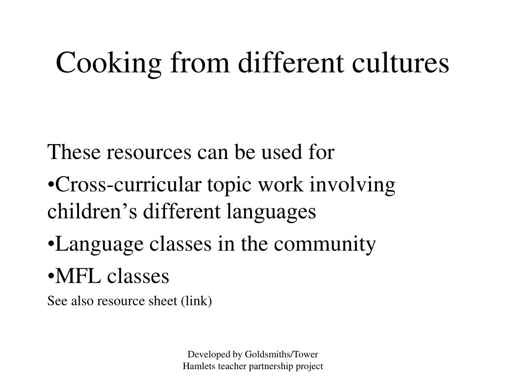 PPT - Cooking from different cultures PowerPoint Presentation, free ...
