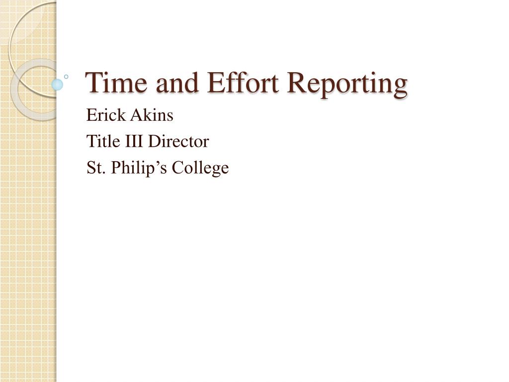 PPT - Time and Effort Reporting PowerPoint Presentation, free download ...