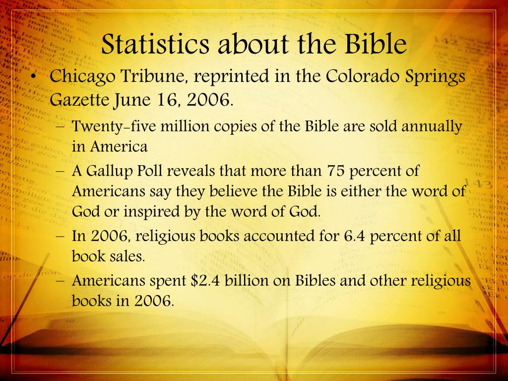 PPT - Statistics about the Bible PowerPoint Presentation, free download ...